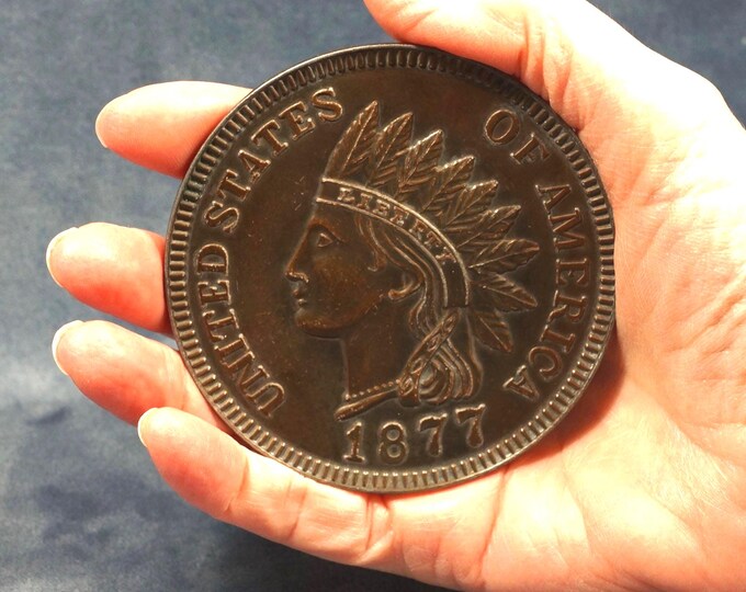 Large Fake Coin Paperweight, Prop or Coaster, Novelty Vintage US Coin ...