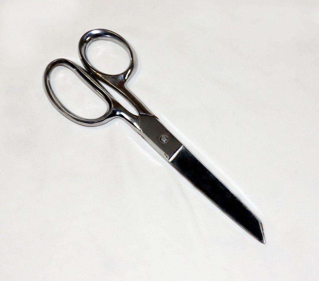 Vintage High-quality Scissors, 7-inch Long Chrome Plated Scissors, Made ...
