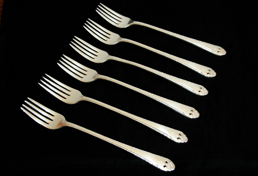 Vintage 1937 Set of 6 Table Forks by Holmes & Edwards lovely Lady ...