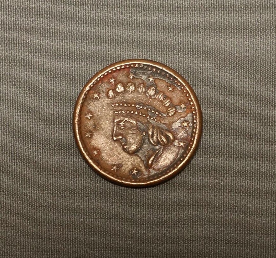Vintage Civil War Token "our Army" Indian Head, Mid 1800s Copper Coin ...