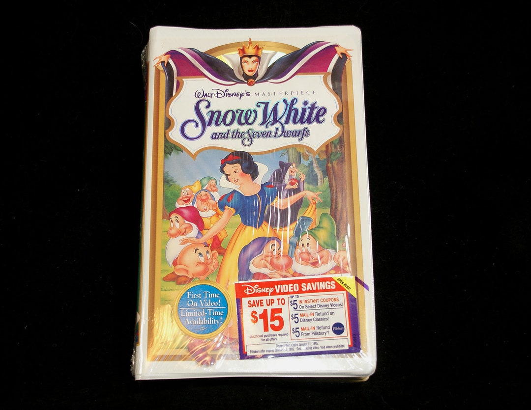 Rare Sealed NOS Snow White VHS Tape by Walt Disney, 1994 Snow White and ...