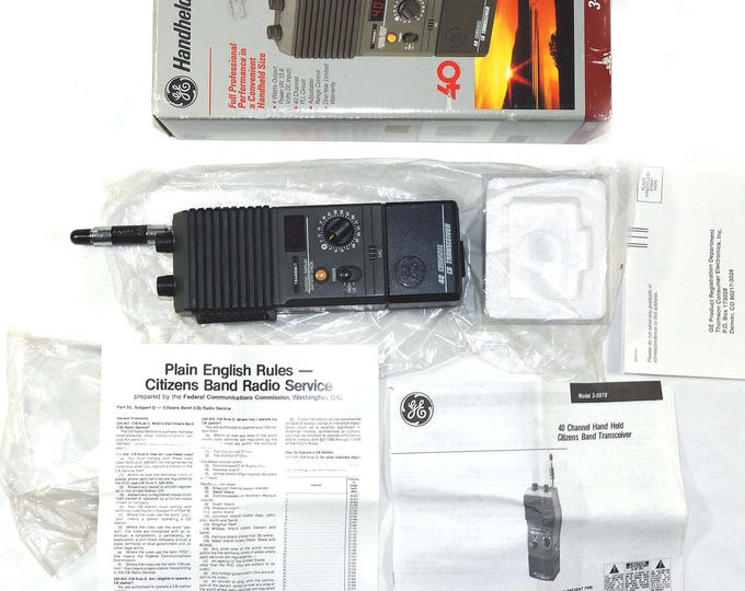 Vintage Working GE General Electric Handheld CB Radio Transceiver, 40 ...
