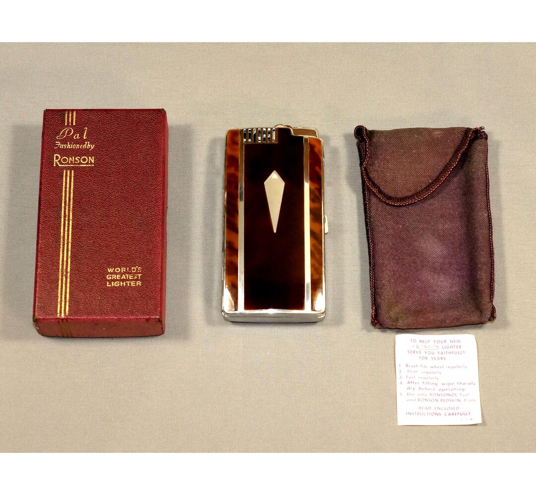 RARE Vintage 1940s Ronson 'pal' Cigarette Lighter & Case Combination ...