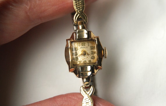 1940's Women's Benrus Watch, Vintage Mid Century 10K … - Gem 1940's Women's Benrus Watch, Vintage Mid Century 10K … - Gem