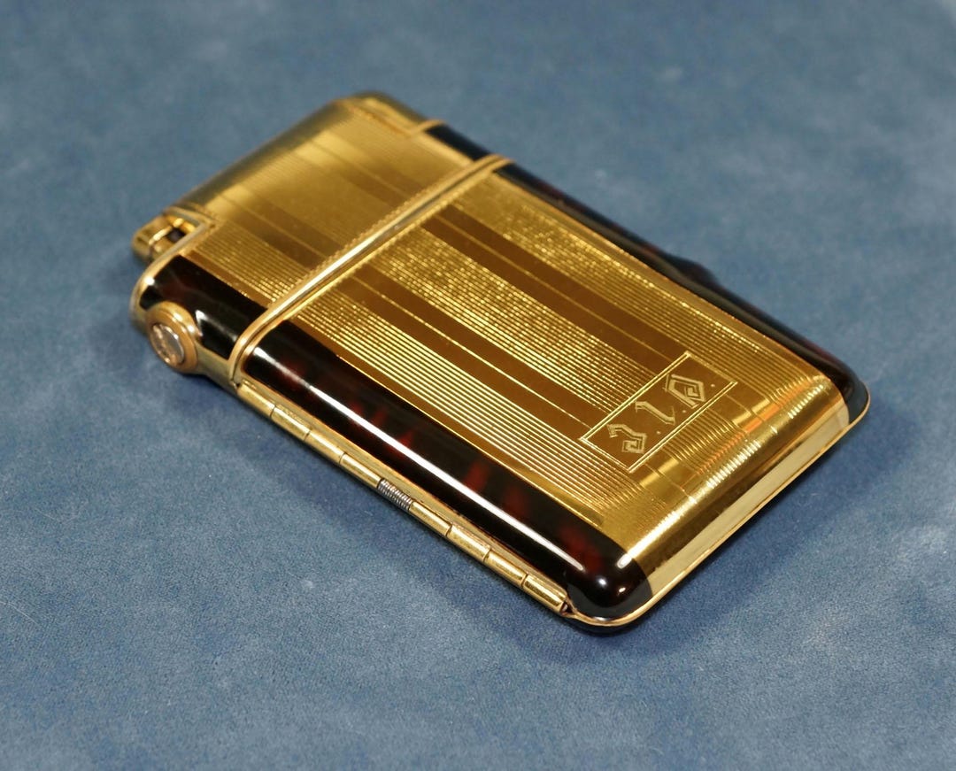BEAUTIFUL WORKING Marathon Slide-a-light Vintage Cigarette Case ...