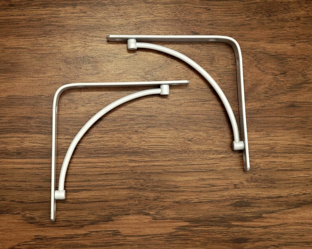 NOS White Decorative L Bracket, 5-3/4 Inch Heavy Duty White Classic ...