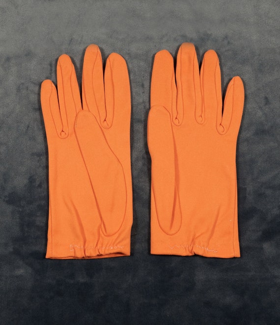 Vintage 1960's Women's Orange "Wear-Right" Cotton Glo… - Gem