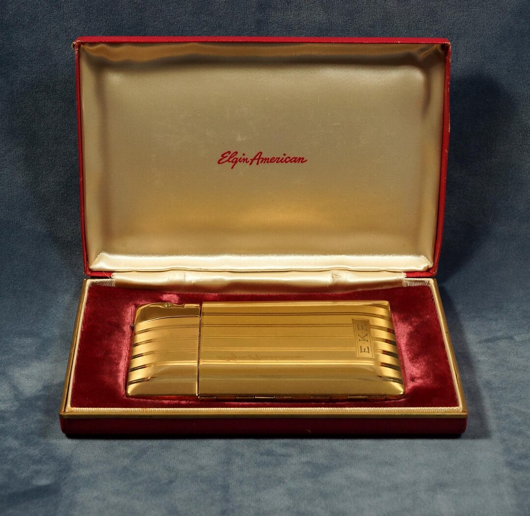Nice WORKING Elgin American Magic Action Lite-o-matic Cigarette Case ...