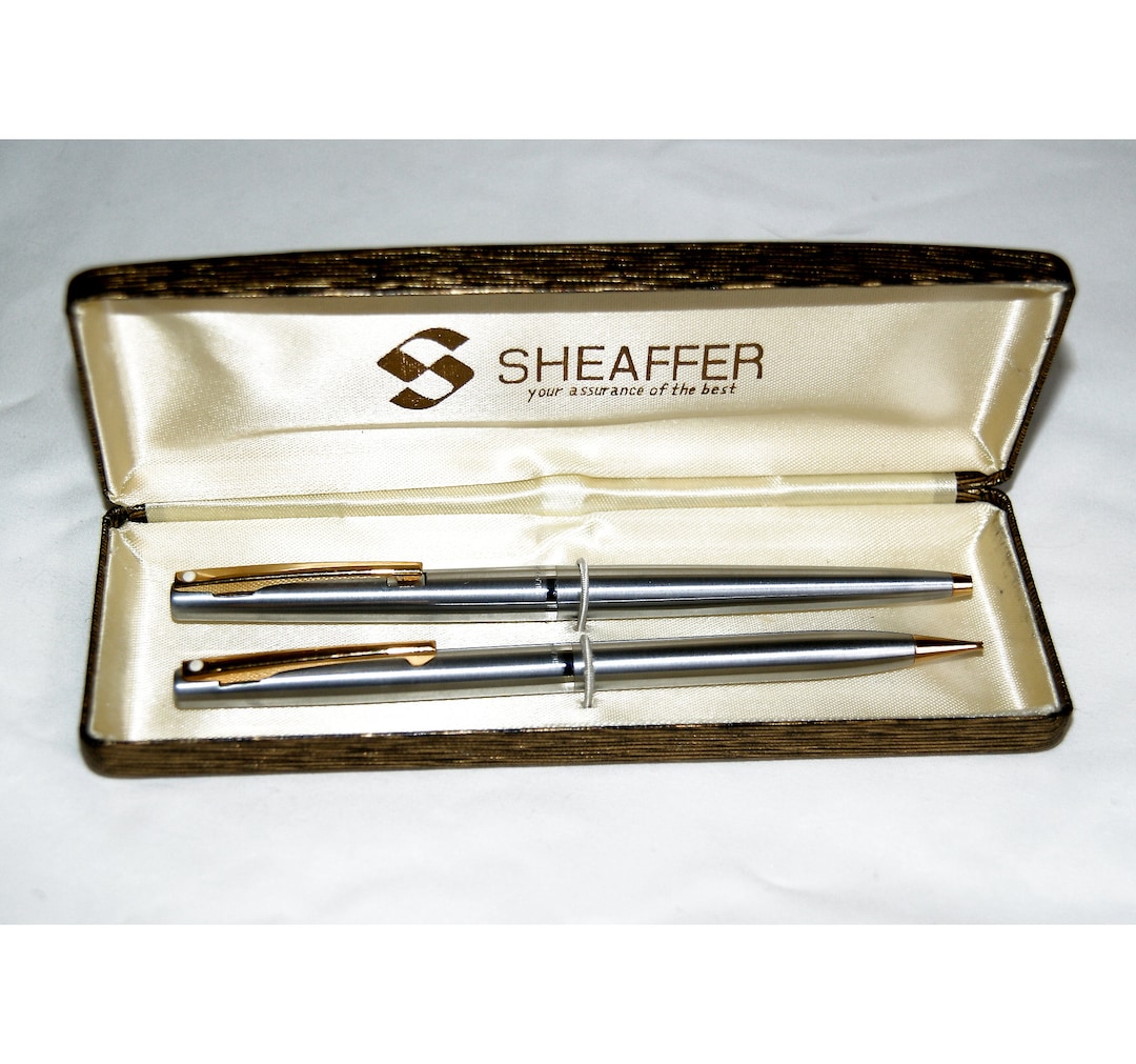 1950s Sheaffer White Dot Pen and Pencil Set, Vintage Mid Century Ball ...