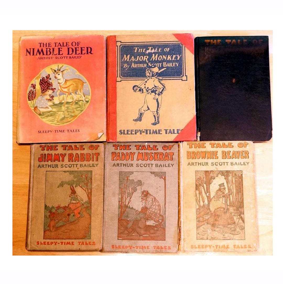 Antique Sleepy-time Tales Books, 1916 First Editions Jimmy Rabbit ...