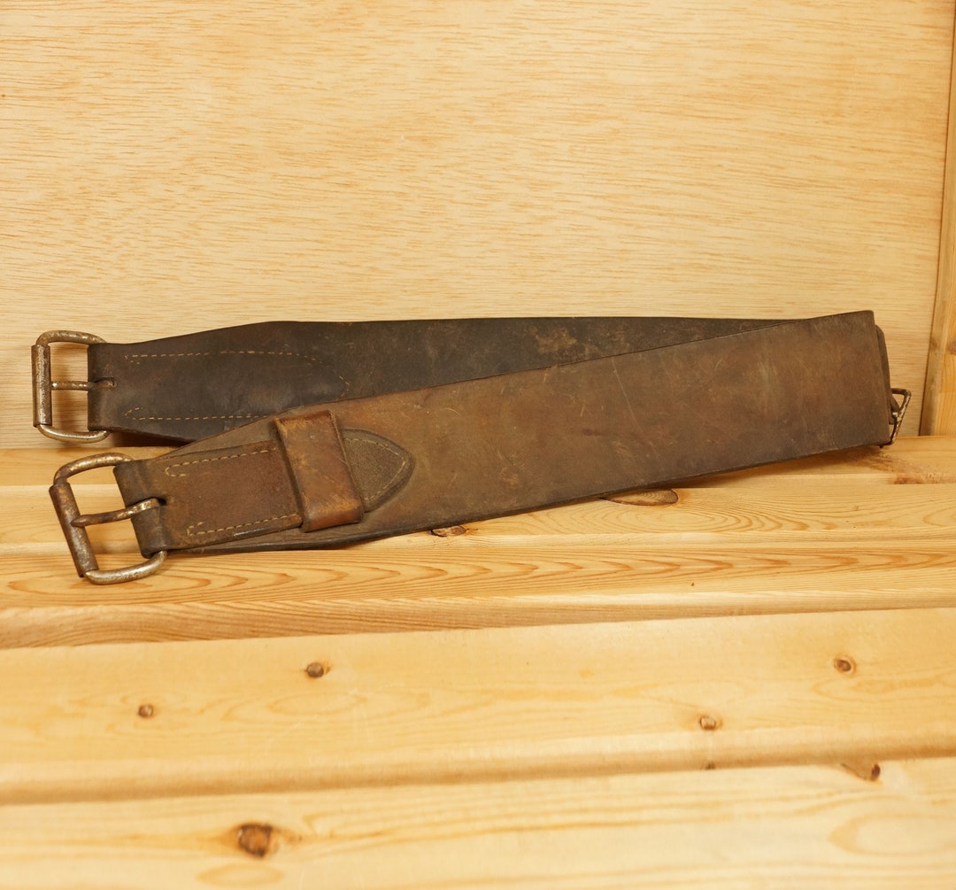 Vintage Rustic Leather Saddle Rear Cinch, Western Horse Trail Girth ...