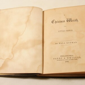 VERY RARE 1860 Antique Christmas Book by Ella Rodman: A Christmas ...