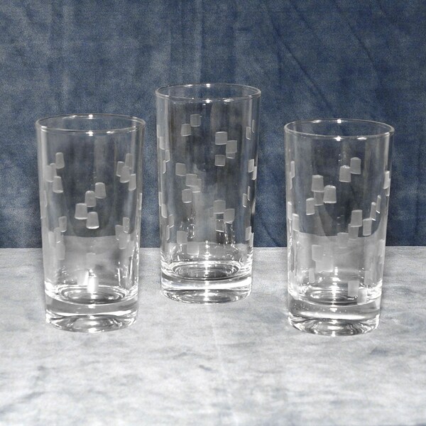Etched Glass Ware Vintage - Etsy