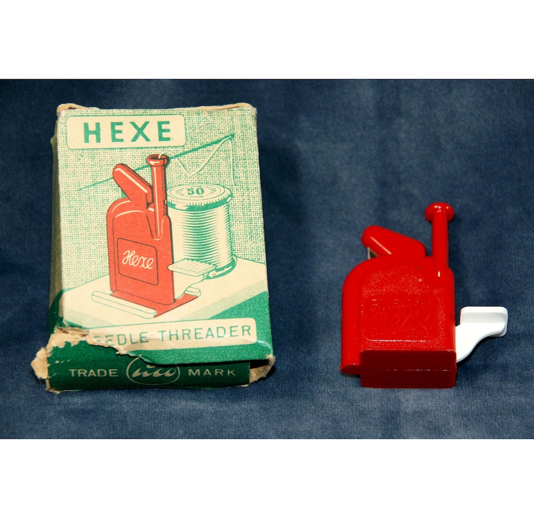 Rare Vintage 1950s Hexe Needle Threader in Original Box, Made in ...