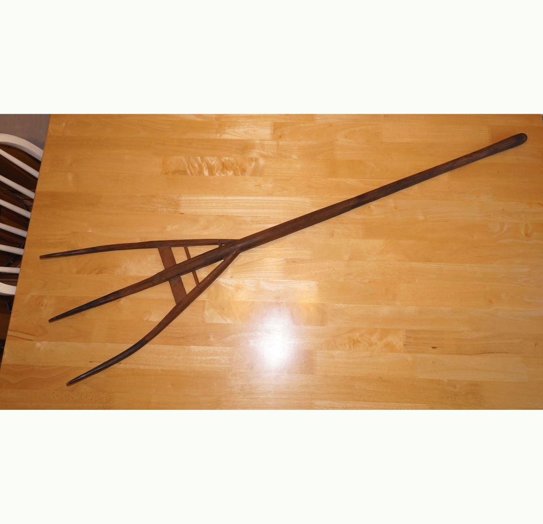 Antique 1850s Hand Made Pitchfork Hay Fork, Mortise and Tenon Joints ...