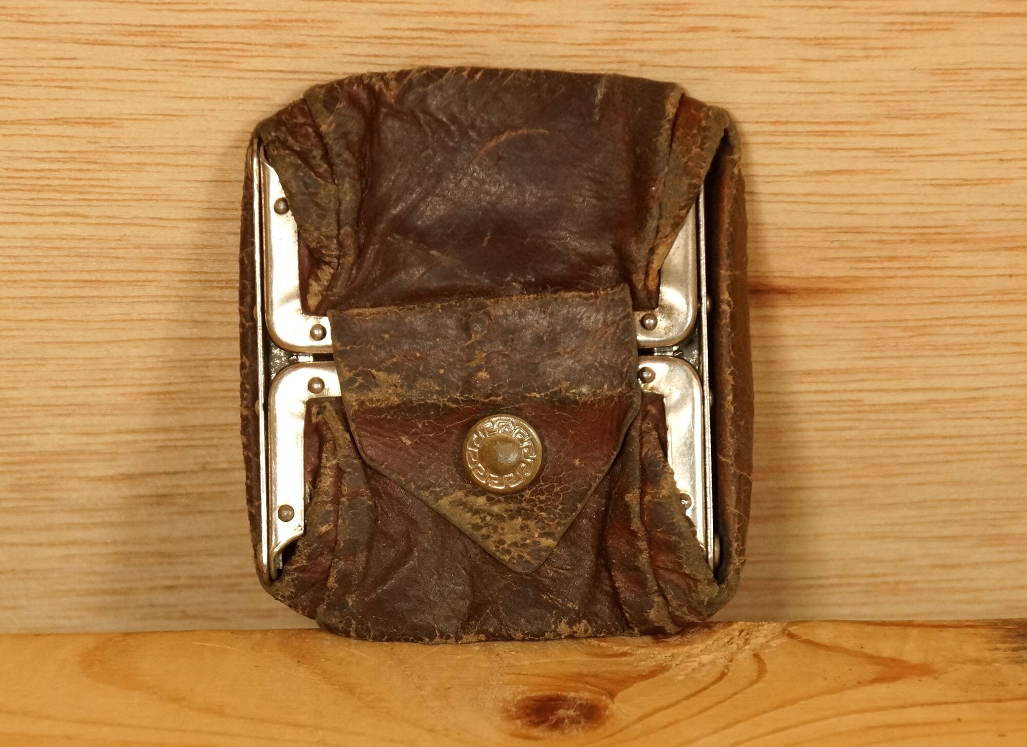 Antique Leather Coin Purse, Unique 1920's Change Purse, Rare Distressed ...