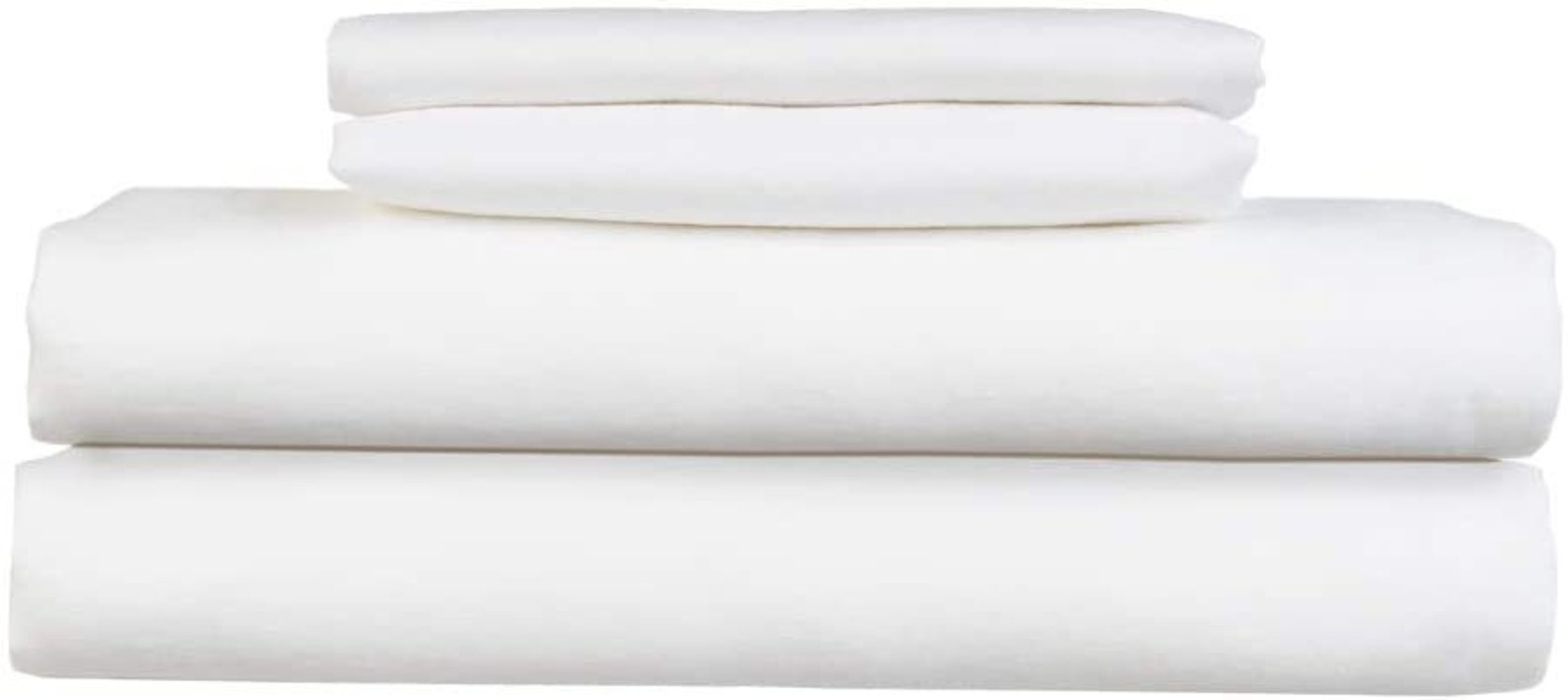 Optic White Color Linen Sheet Set. 4 Pieces Flat Fitted - Etsy