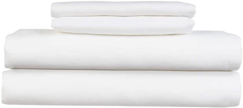Optic White Color Linen Sheet Set. 4 Pieces Flat Fitted - Etsy