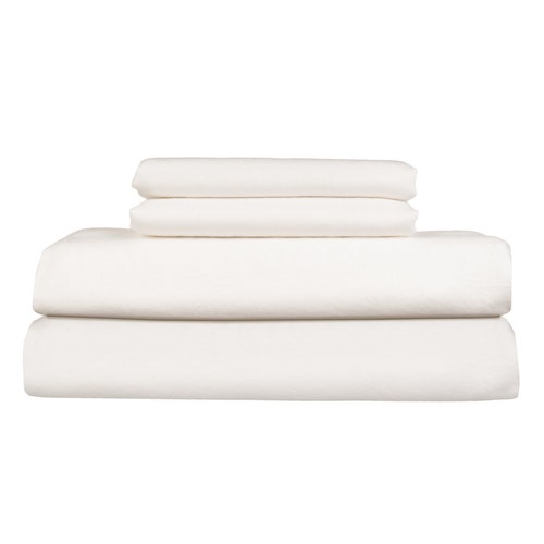 White Pure Linen Sheet Set. 4 Pieces Flat Fitted Sheets - Etsy