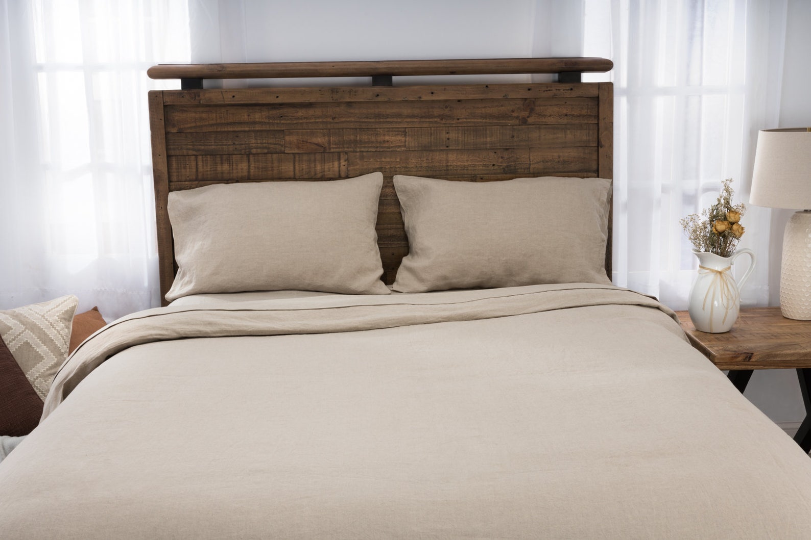 Natural Color Pure Linen Duvet Cover. 100% Organic Flax Linen. European ...