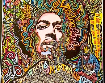 Jimi Hendrix Poster - Etsy
