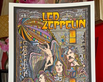 Led Zeppelin Poster Art Print by Posterography. | Etsy