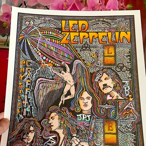 Led Zeppelin Poster Physical Graffiti Poster Art Print by - Etsy
