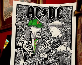 Bon Scott Poster ACDC Enfer Magazine AC-DC Rare Hot New - Etsy