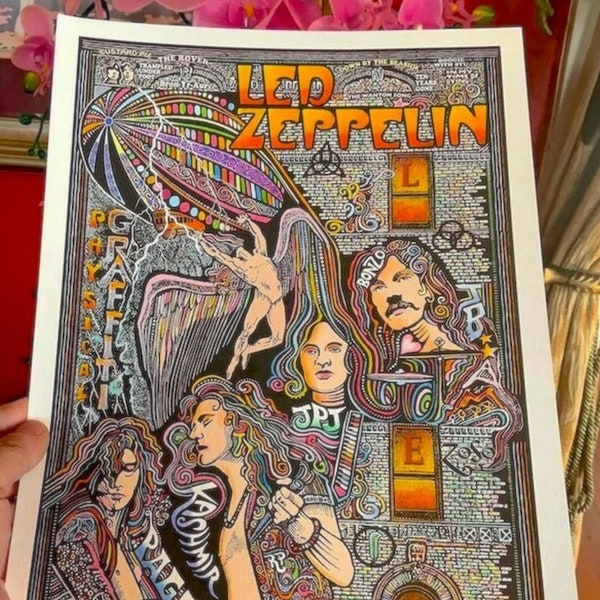 Led Zeppelin Print - Etsy UK