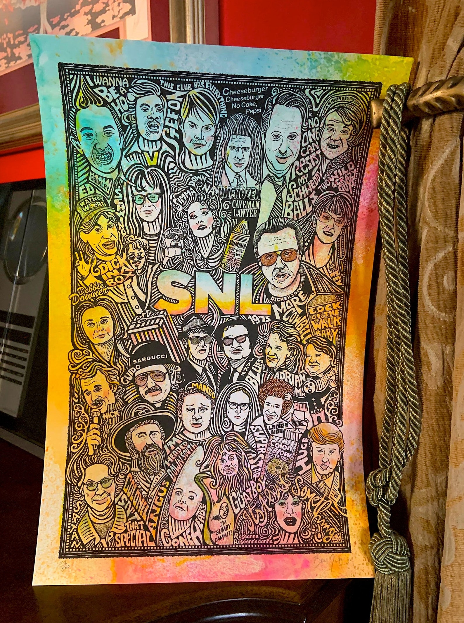 SNL Poster hand-colored by Posterography | Etsy