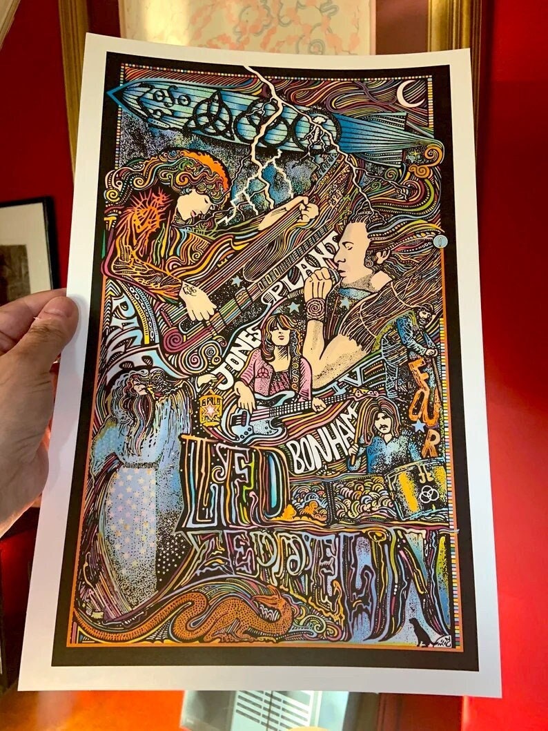 Led Zeppelin Poster Art Print by Posterography. | Etsy