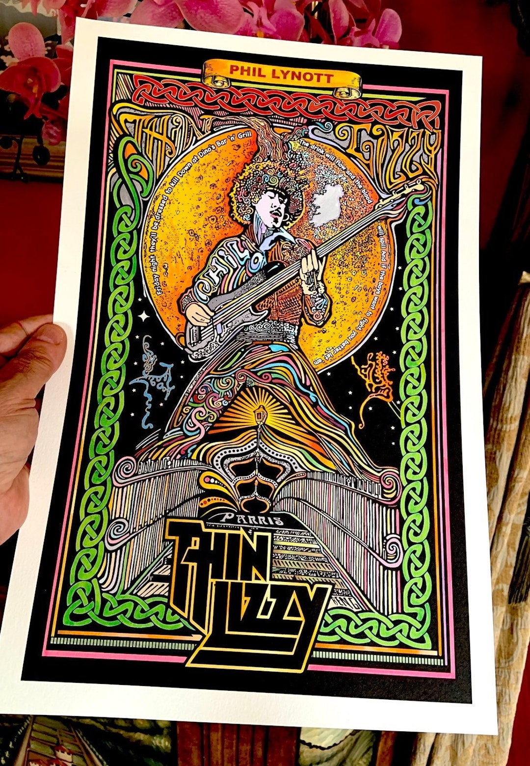 Thin Lizzy Poster, Phil Lynott Poster, Art Print by Posterography - Etsy