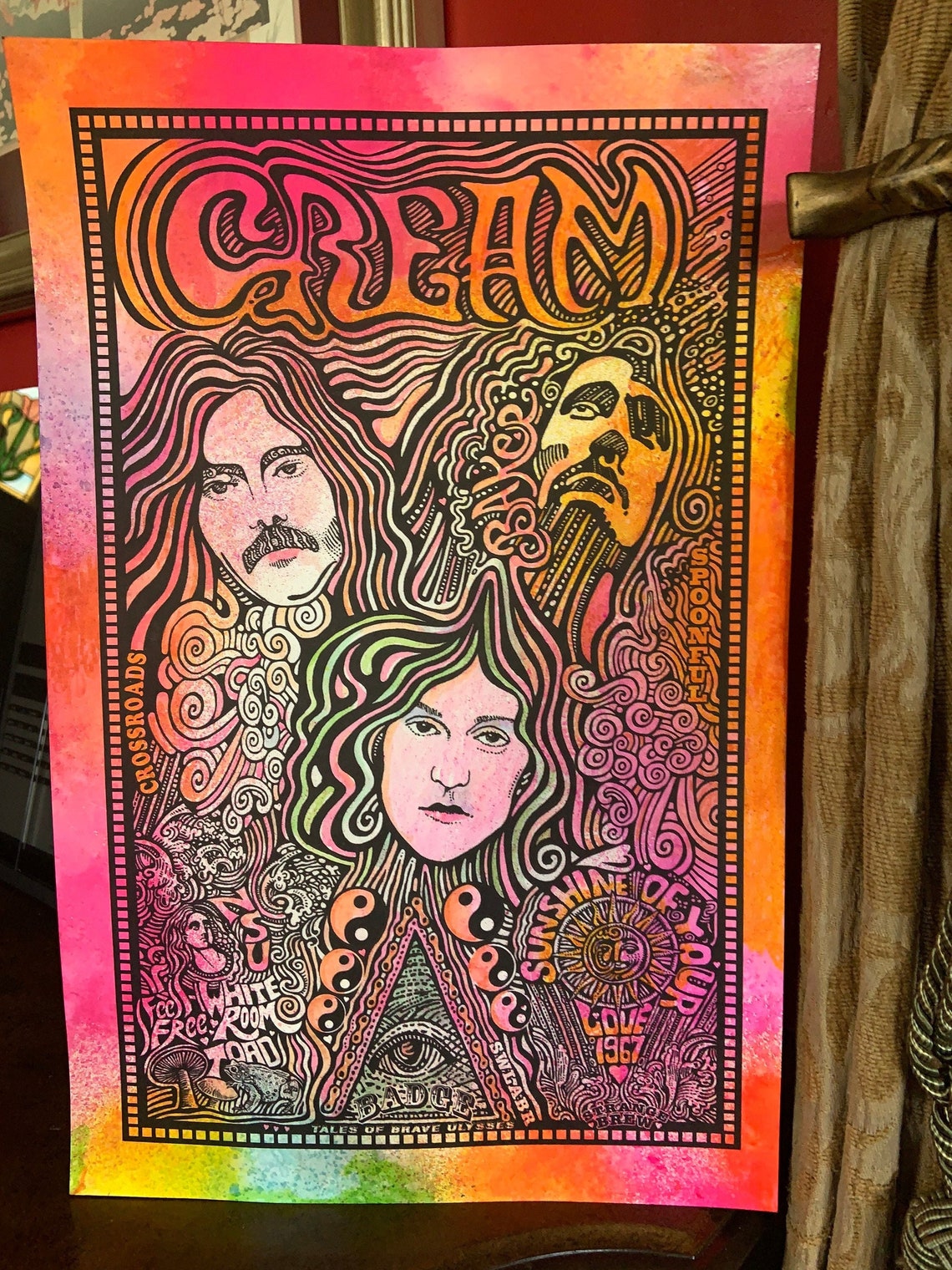 Cream Poster Eric Clapton Ginger Baker Jack Bruce by | Etsy