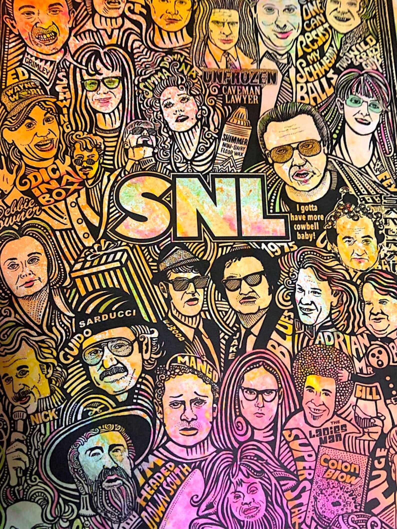 SNL Poster hand-colored by Posterography | Etsy
