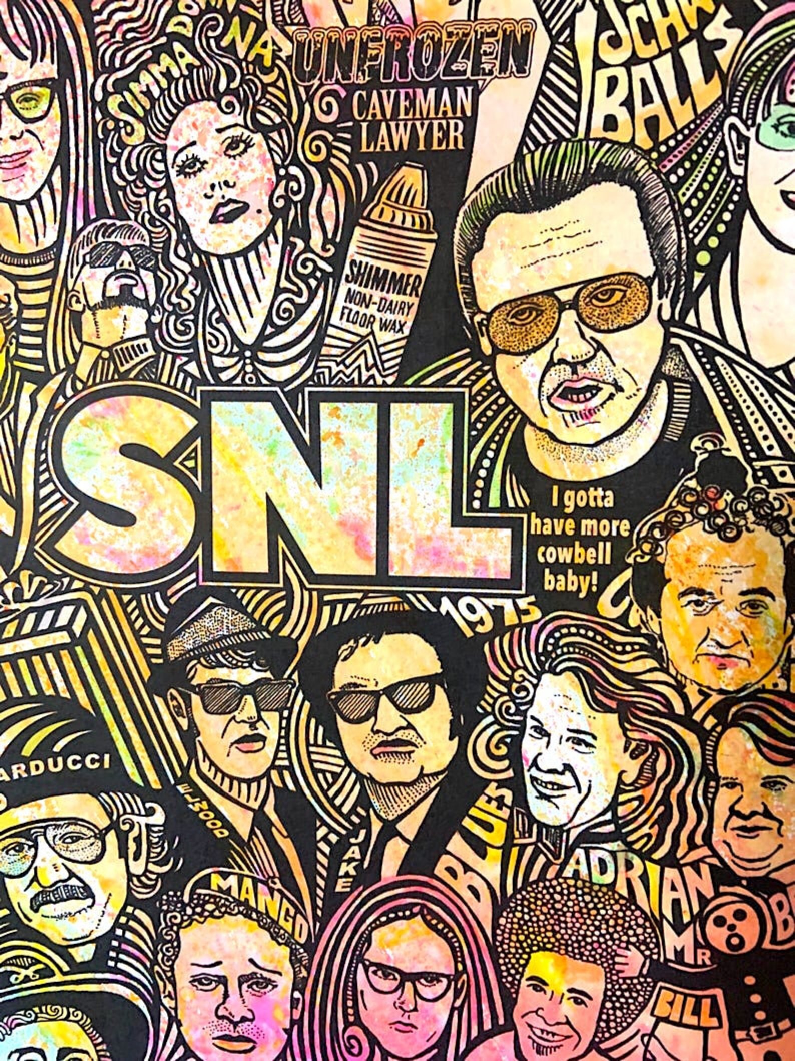 SNL Poster hand-colored by Posterography | Etsy