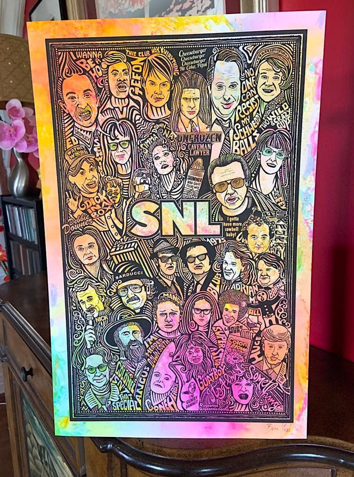 SNL Poster hand-colored by Posterography | Etsy