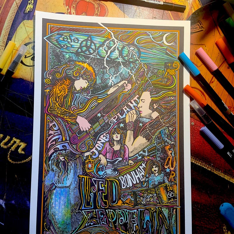 Led Zeppelin Concert Poster - Etsy