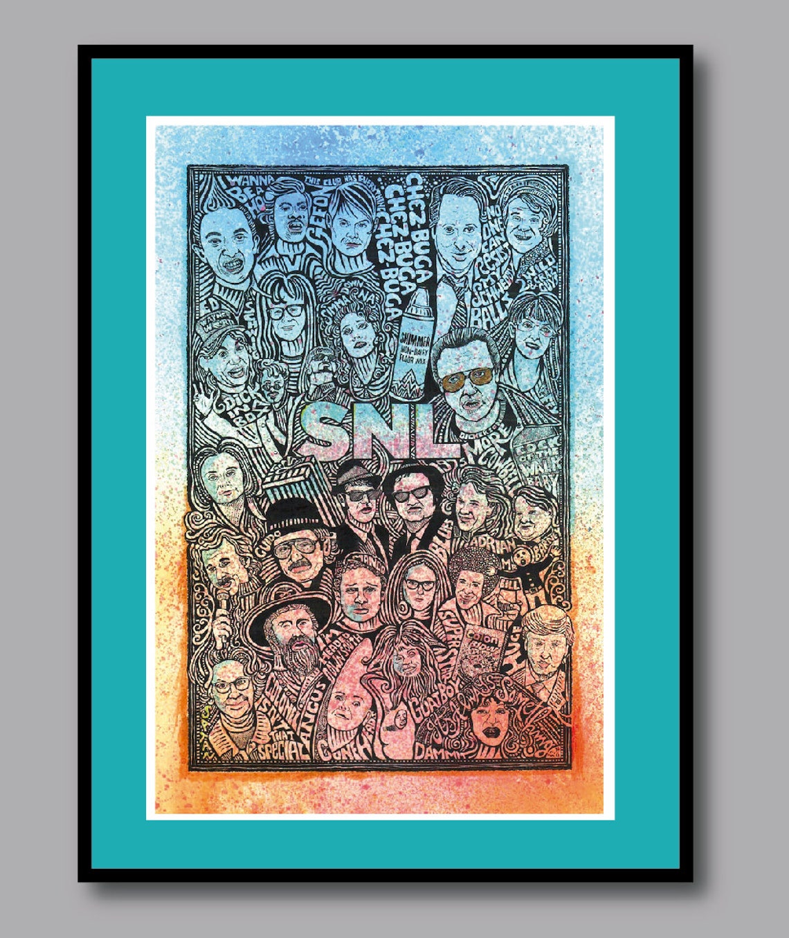 SNL Poster hand-colored by Posterography | Etsy