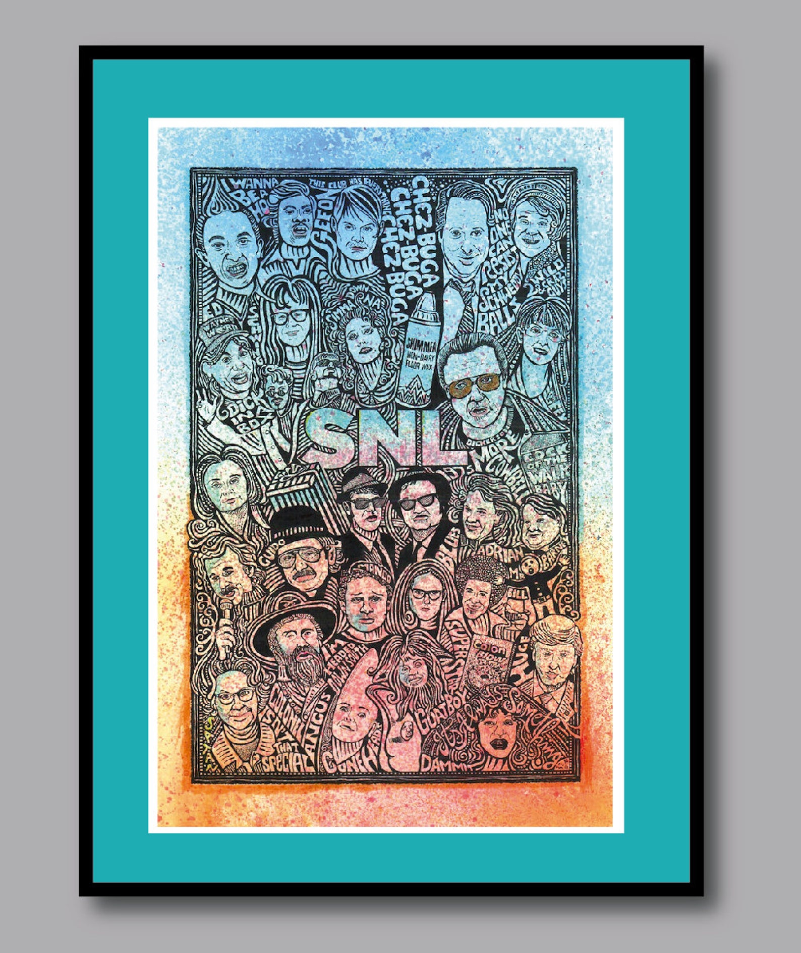 SNL Poster hand-colored by Posterography | Etsy