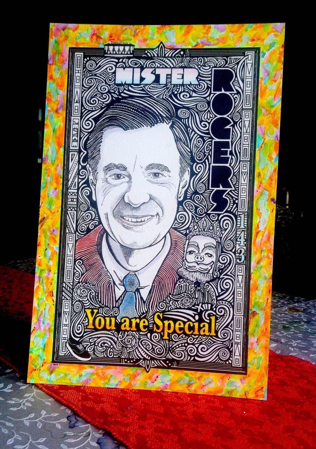 Mister Rogers Poster Hand-colored by Posterography - Etsy Sweden