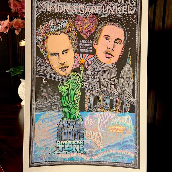 Simon and Garfunkel Poster - Etsy