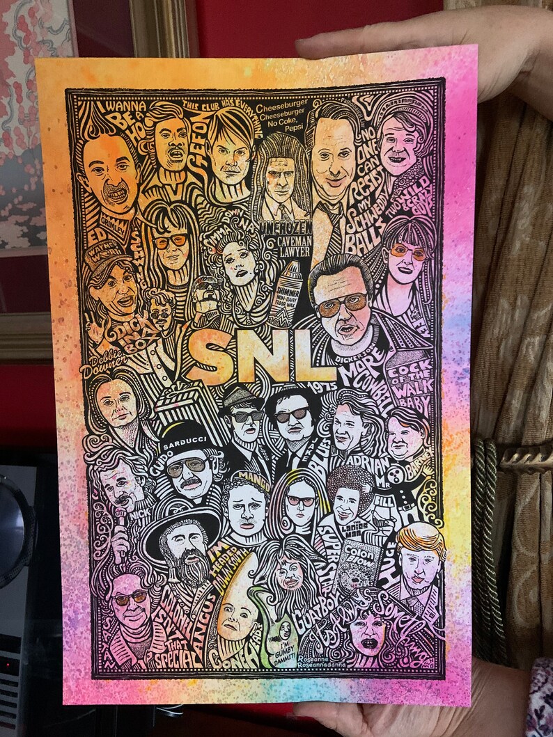SNL Poster hand-colored by Posterography | Etsy