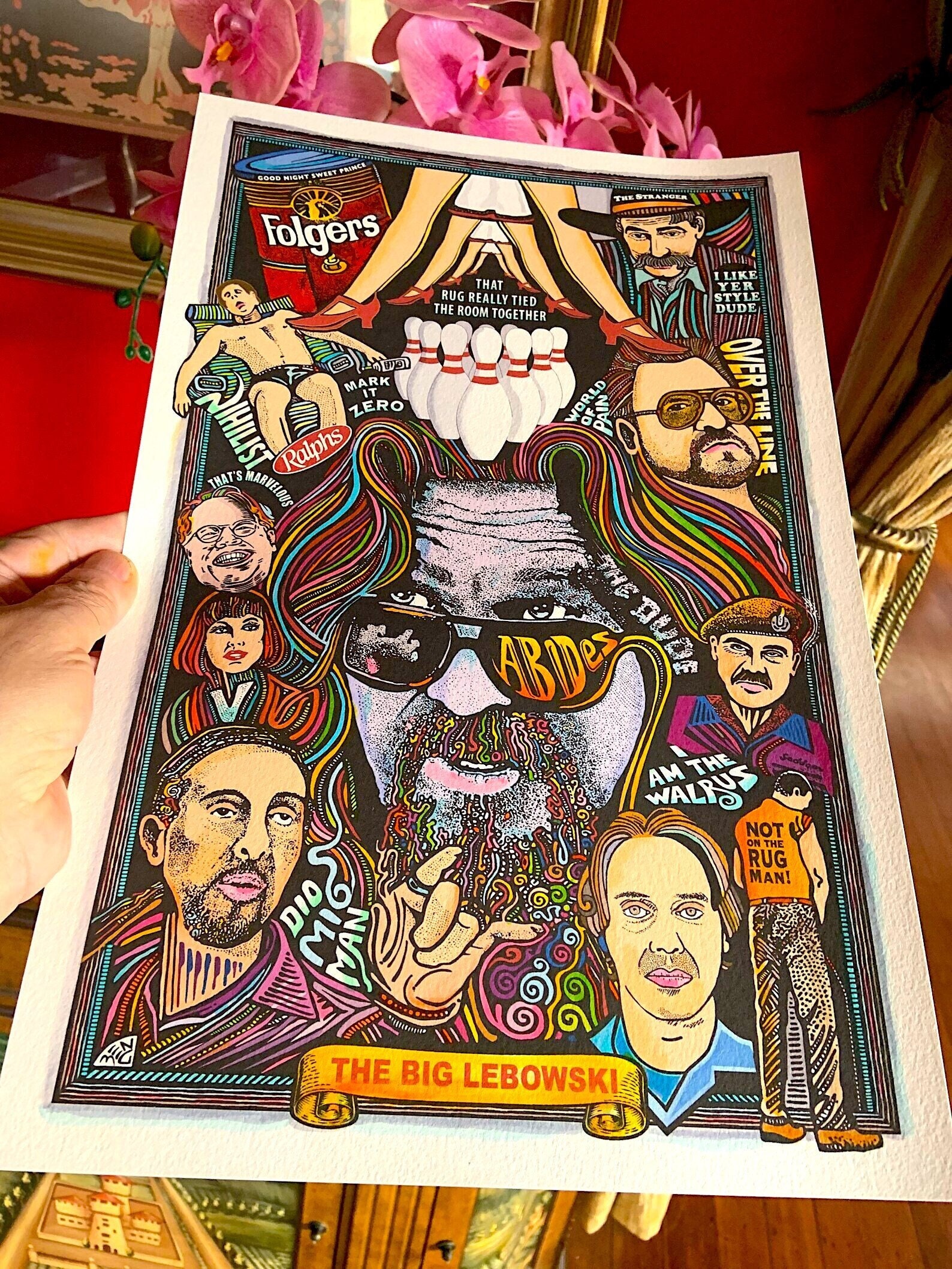 The Big Lebowski Rug Poster