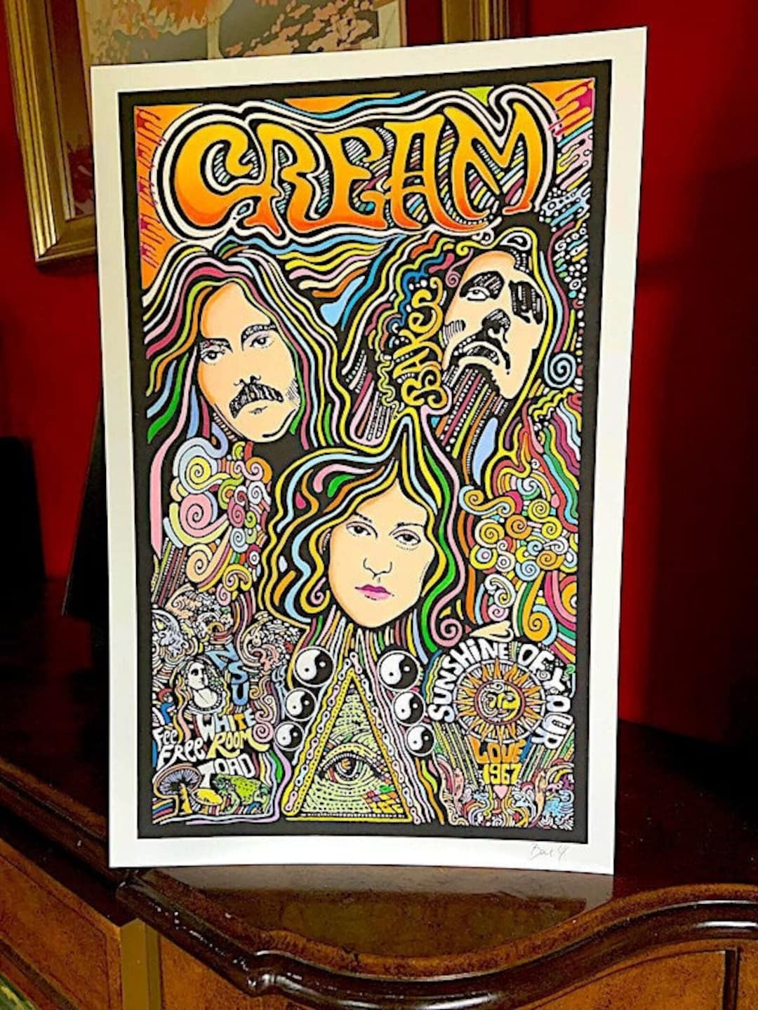 Cream Poster, Eric Clapton, Ginger Baker, Jack Bruce, by Posterography ...