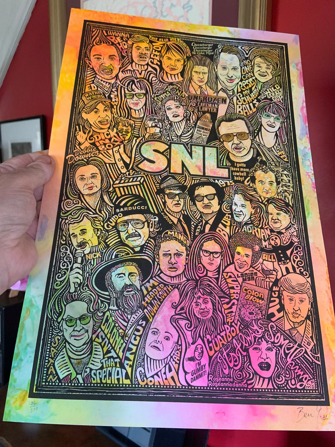 SNL Poster hand-colored by Posterography | Etsy