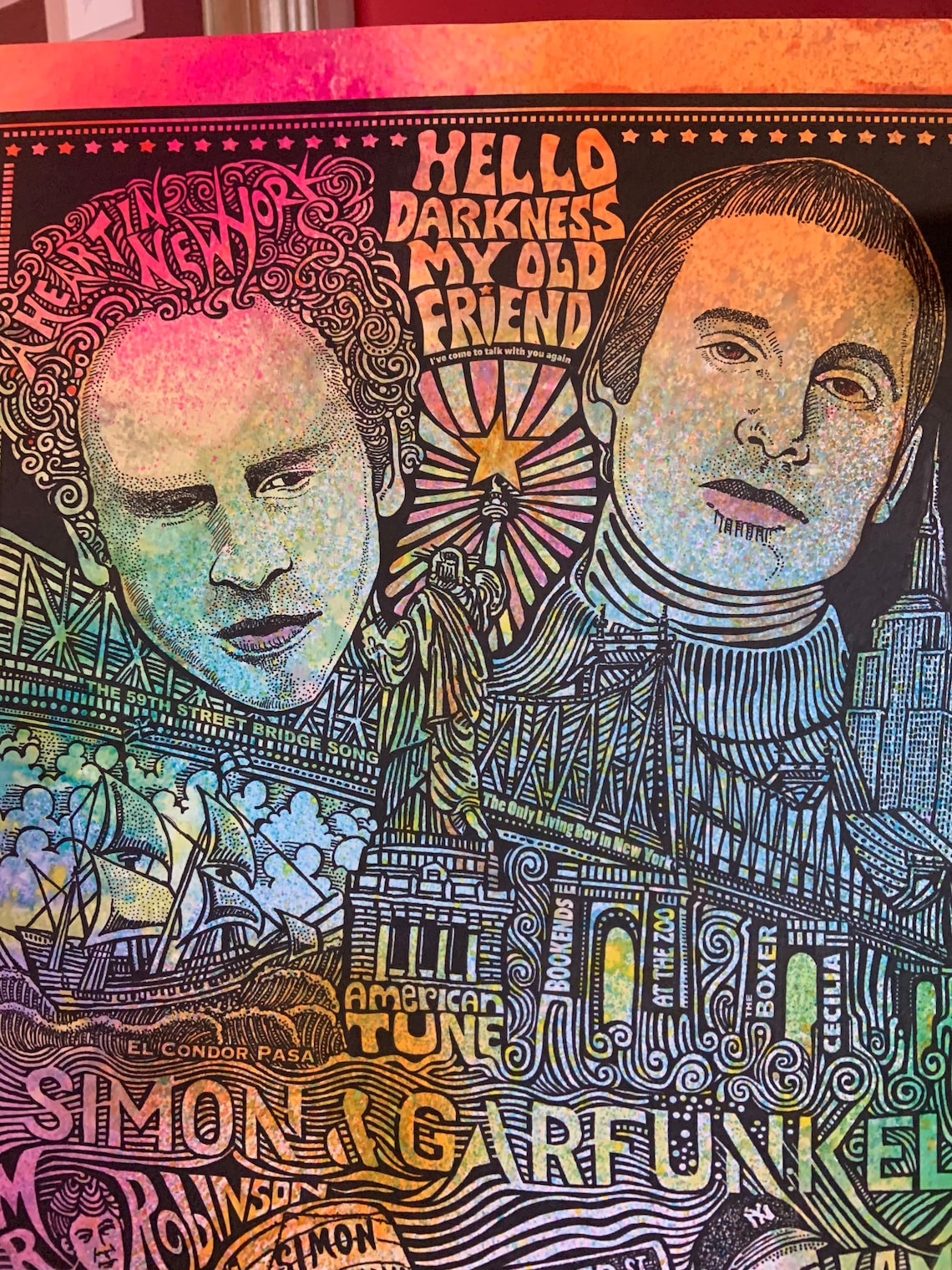Simon & Garfunkel Poster Paul Simon Art Garfunkel | Etsy