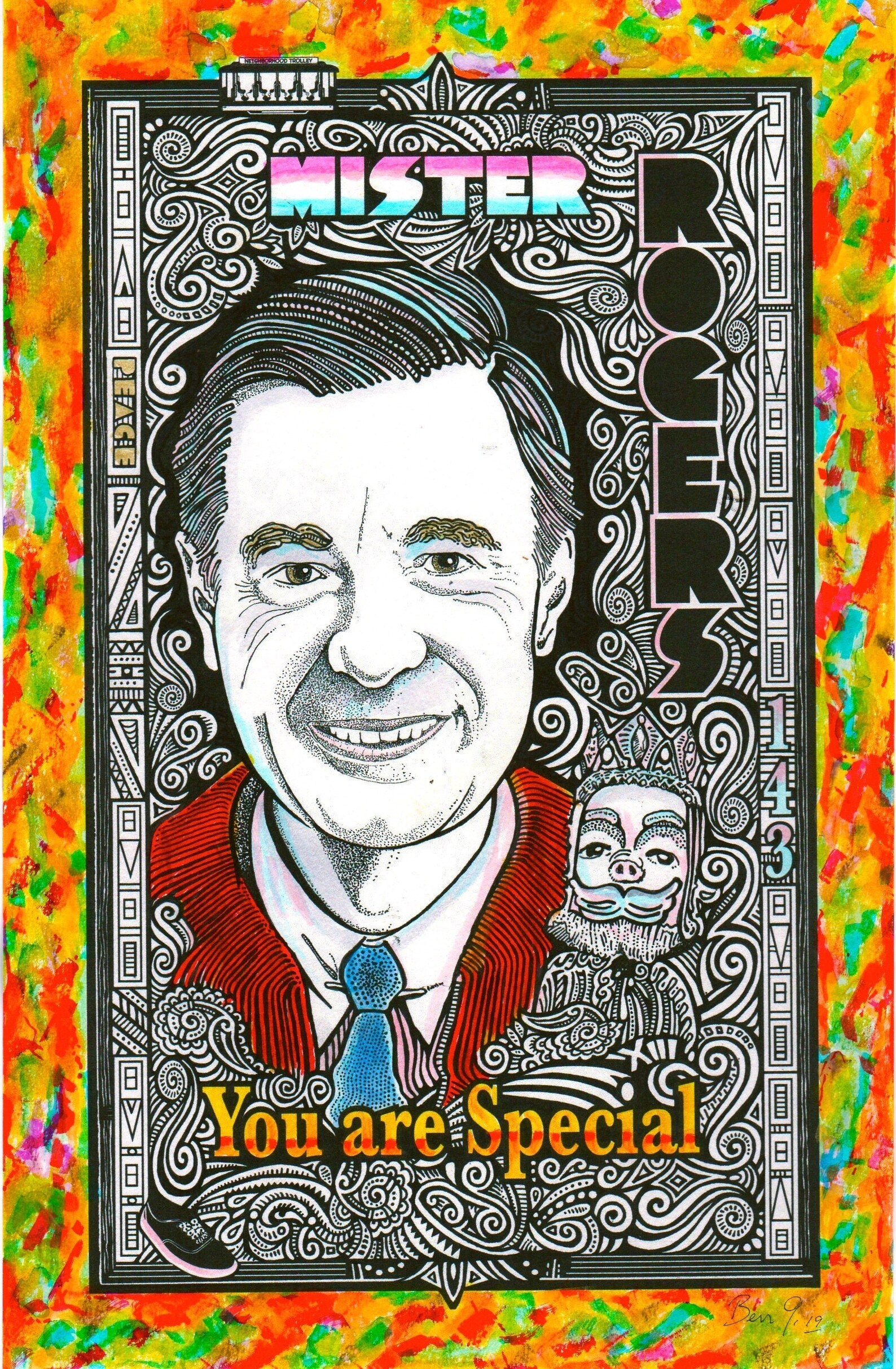 Mister Rogers Poster Hand-colored by Posterography - Etsy Sweden