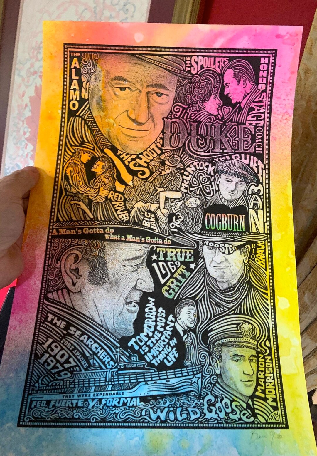 John Wayne Poster, by Posterography - Etsy