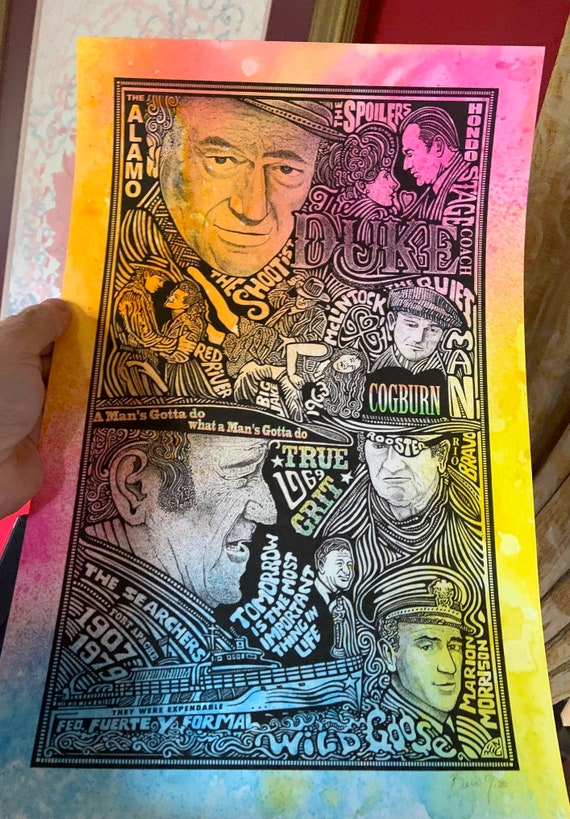 John Wayne Poster by Posterography | Etsy