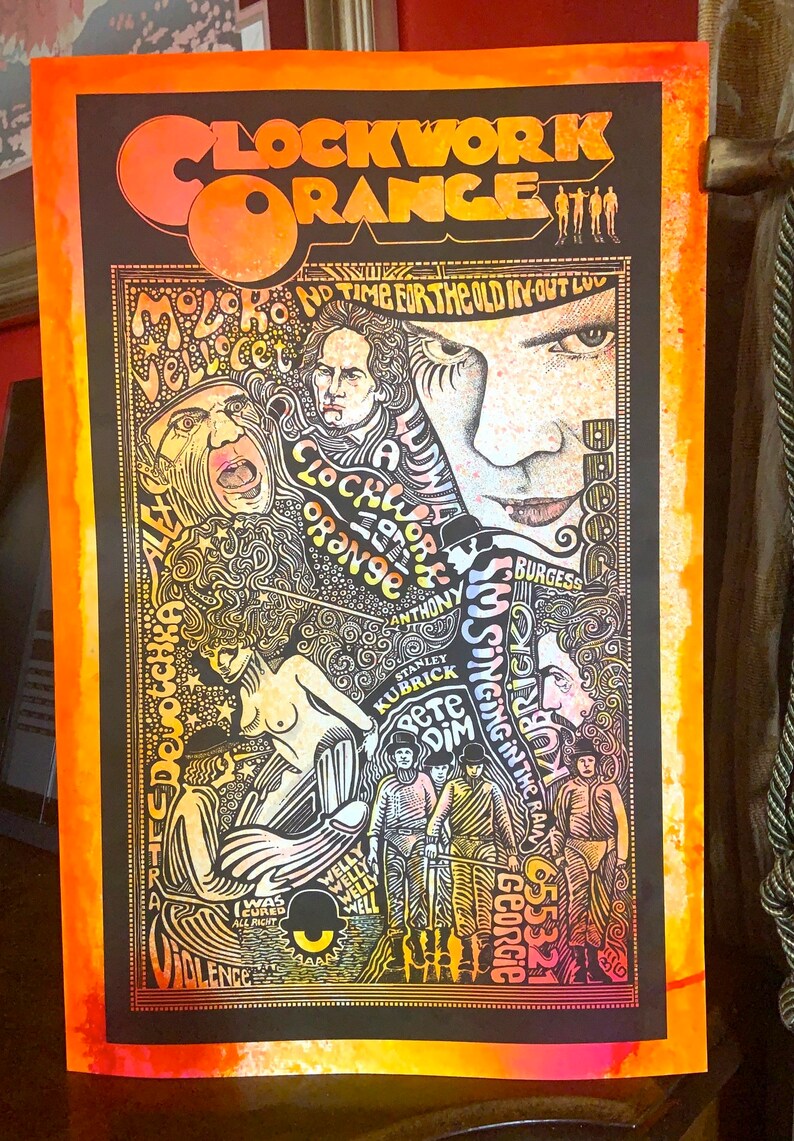 A Clockwork Orange Poster Hand-colored by Posterography - Etsy